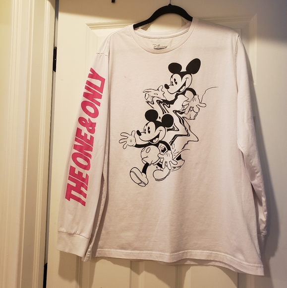 Disney | Tops | Disney Mickey Mouse Long Sleeve Tshirt Size Xl | Poshmark